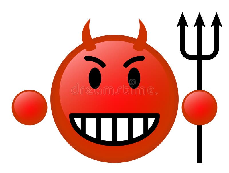 Devil emoticon stock vector. Illustration of diabolical - 15453240