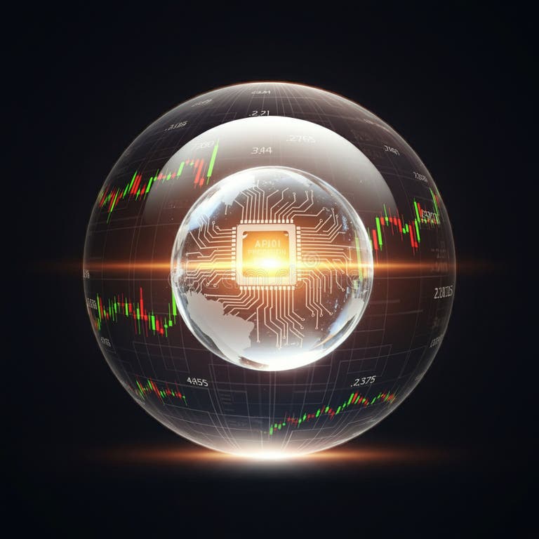 A Spherical Digital Representation Featuring an Electronic Chip Diagram ...