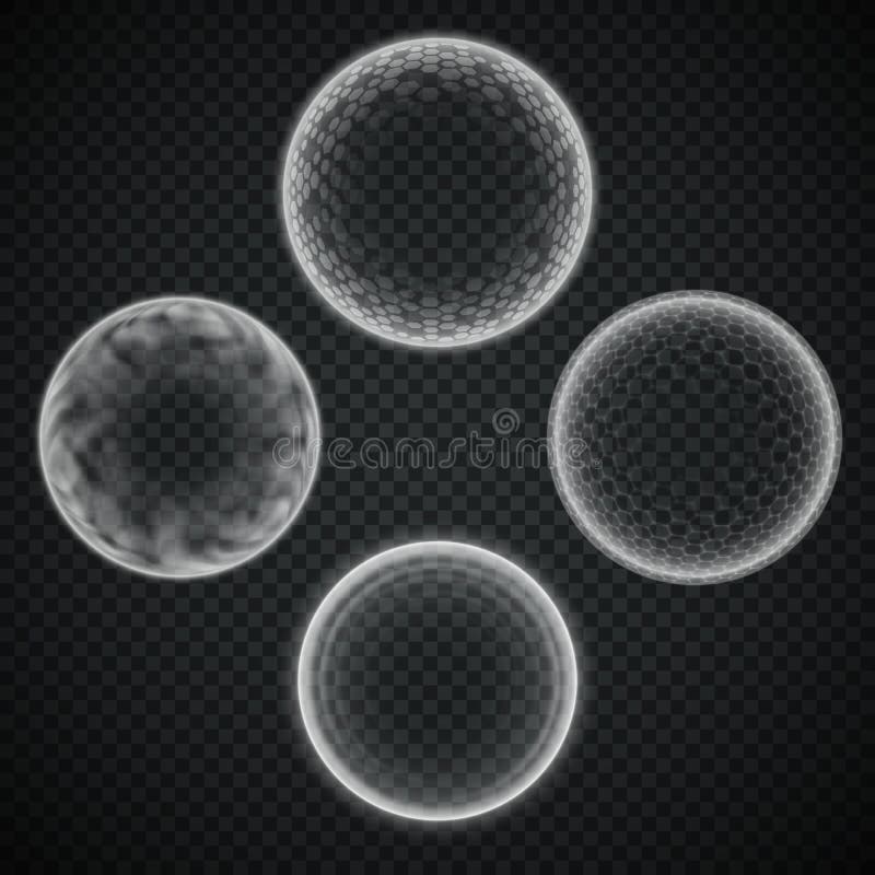 Energy Shield Effects Isolated on Transparency Grid Stock Illustration ...