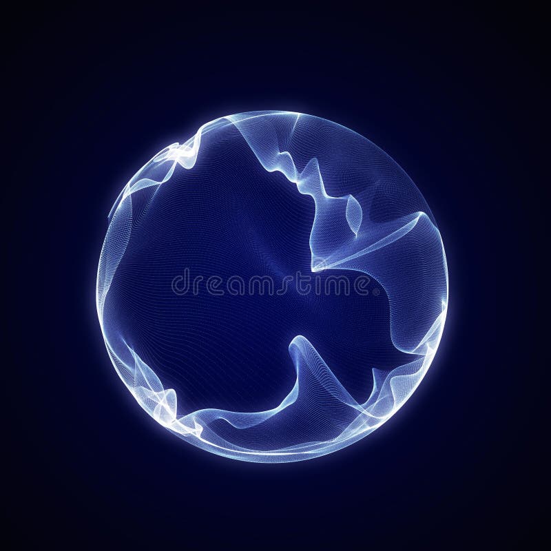 Spherical Equalizer for Music. Round Sound Wave of Particles. Musical ...