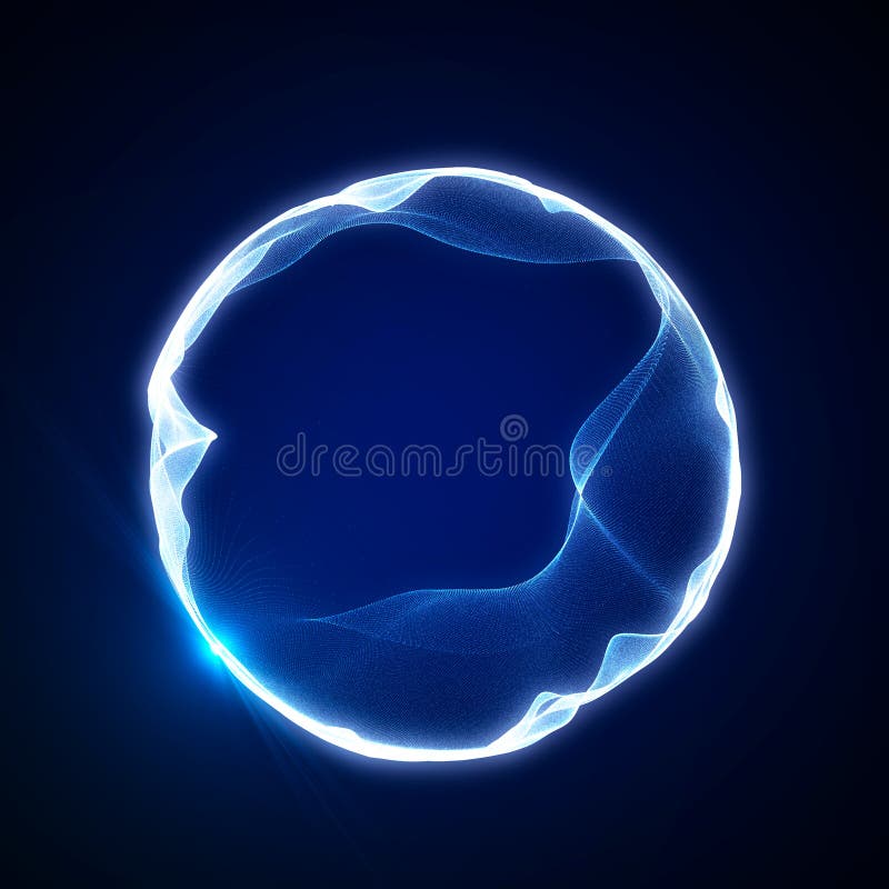 Spherical Equalizer for Music. Round Sound Wave of Particles. Musical ...