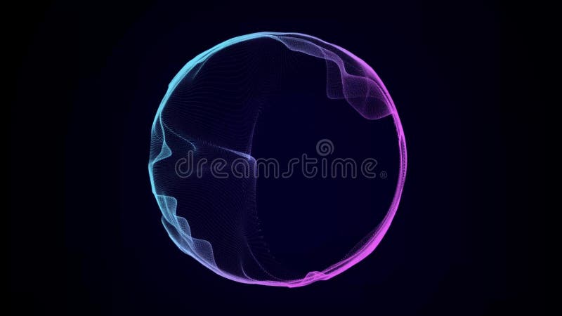 Spherical Equalizer for Music. Round Sound Wave of Particles. Musical ...