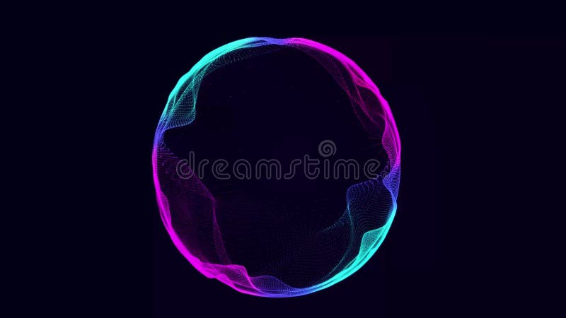 Spherical Equalizer for Music. Round Sound Wave of Particles. Musical ...