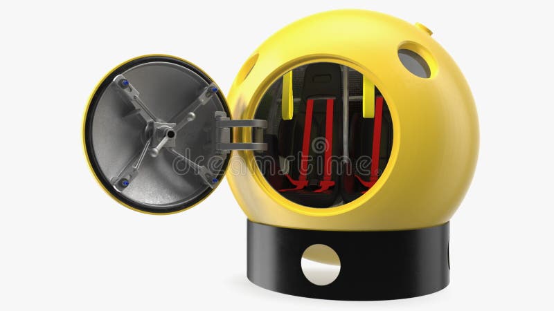 Spherical Escape Pod with Dual Safety Seats Stock Photo - Image of ...