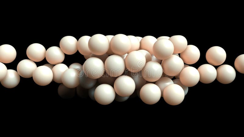 Spherical Fat Cells Collide on Black Background Stock Video - Video of ...