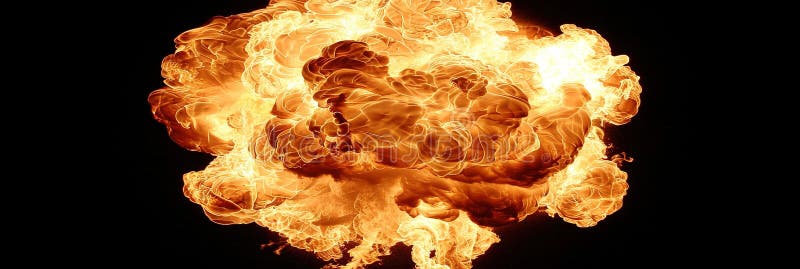 Spherical Fireball Commands Attention with Its Power Stock Photo ...