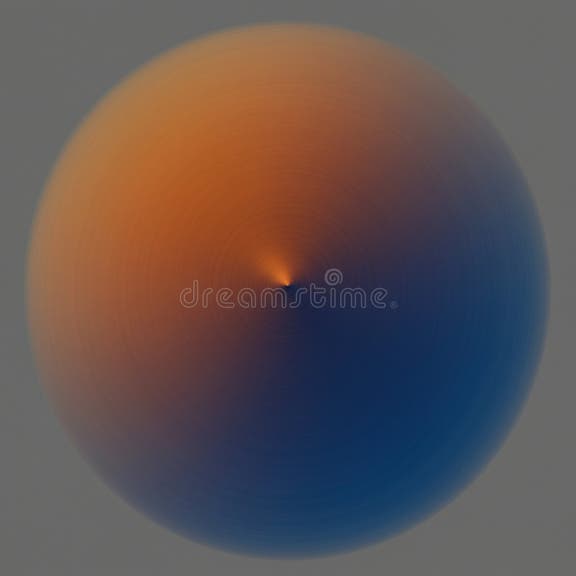A Spherical Gradient Artwork with Orange and Blue Hues, Blending ...