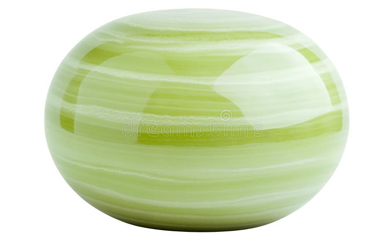 A Spherical Green Glass Object with Glossy Surface, Displaying Elegant ...