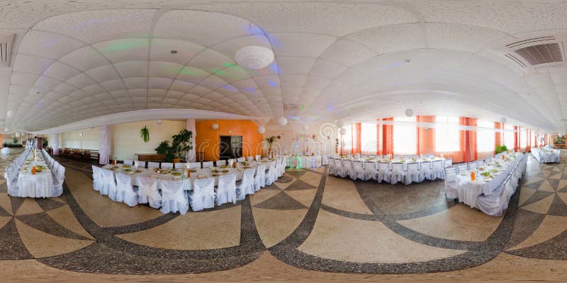 Spherical Hdr 360 Panorama in Interior of Outdoor Banquet Hall with ...