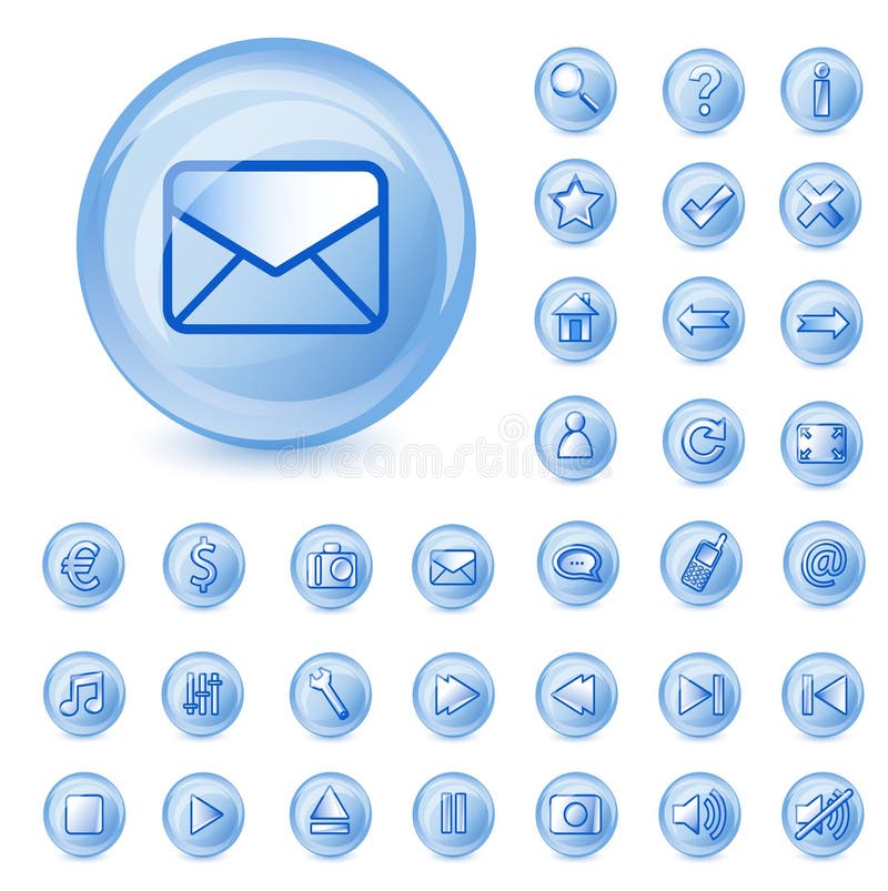 Spherical Icon Set stock vector. Illustration of communications - 12882424