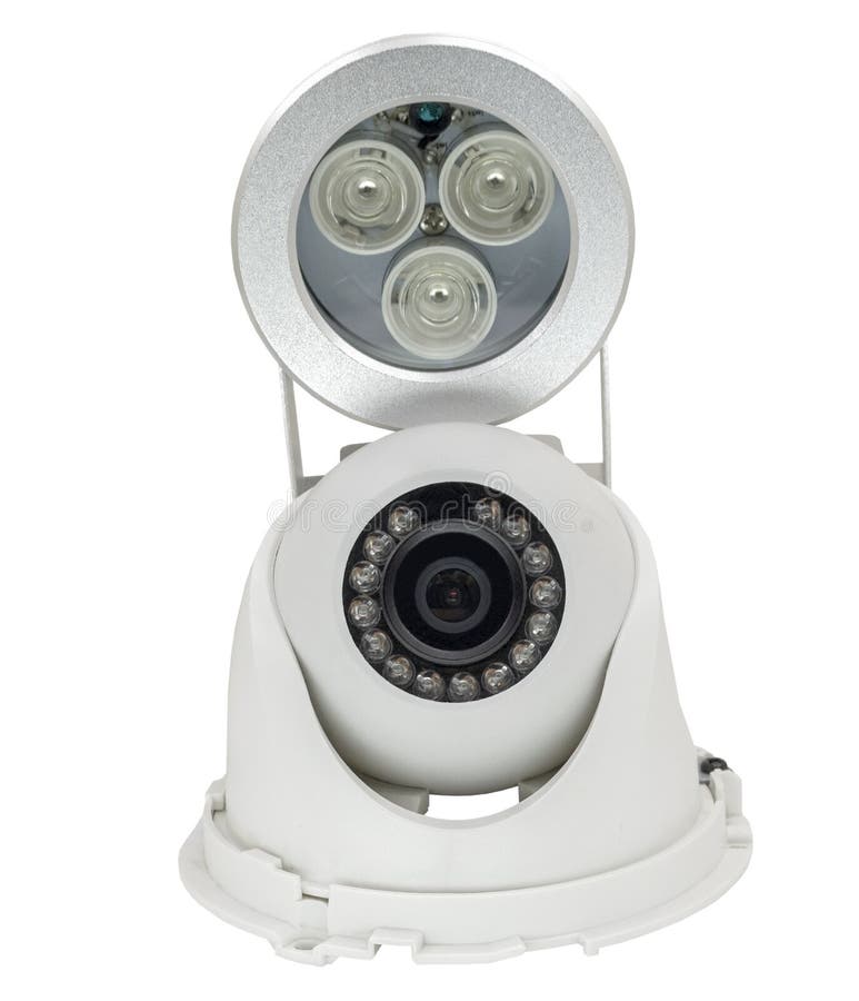 Spherical IP Security Camera and Infrared Illuminator Night Lighting ...