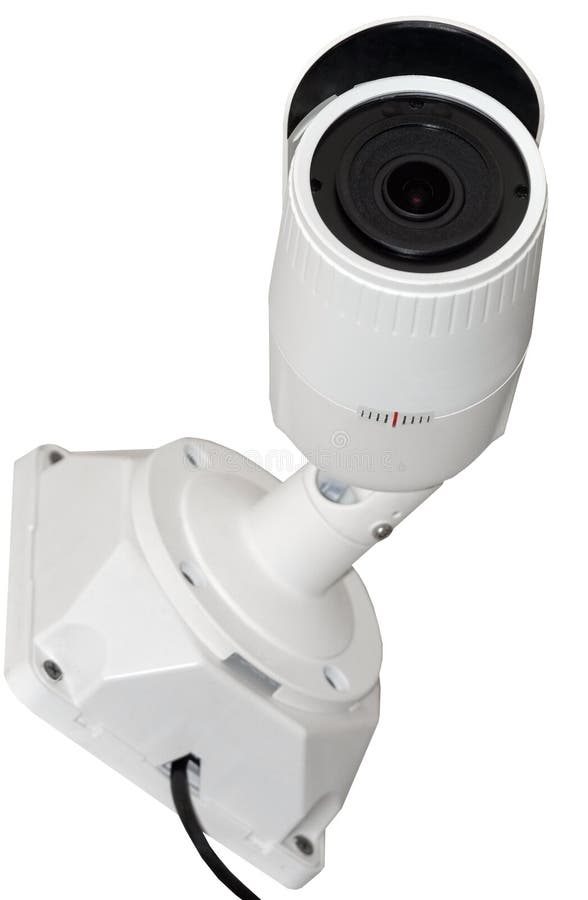 Spherical IP Security Camera on White Stock Photo - Image of ...