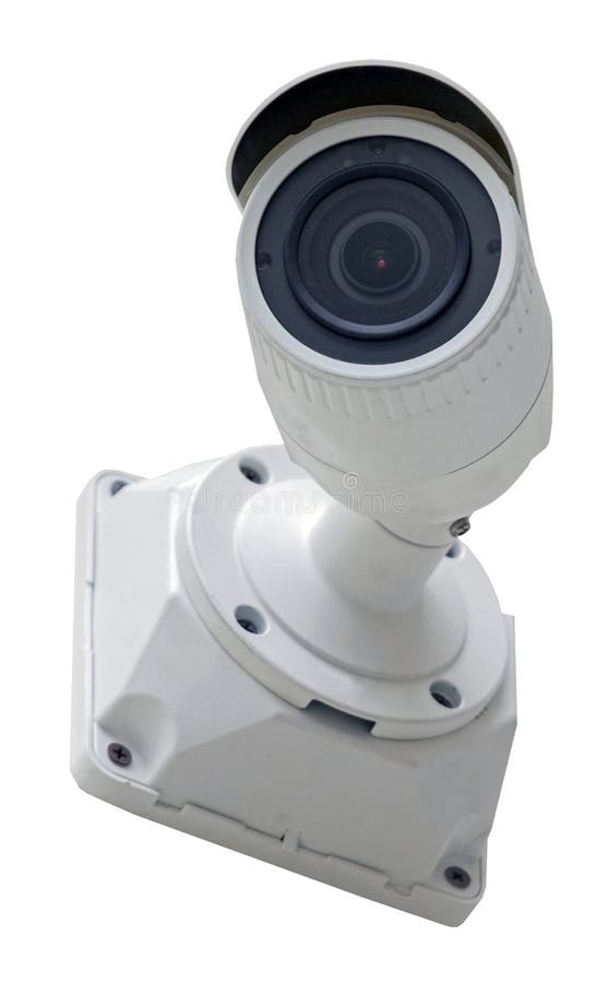 Spherical IP Security Camera on White Stock Image - Image of safety ...