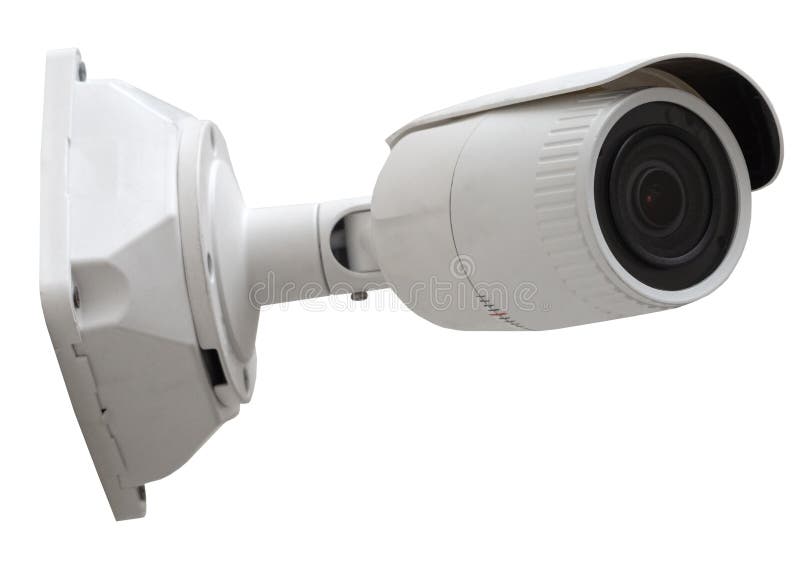 Spherical IP Security Camera on White Stock Photo - Image of electronic ...