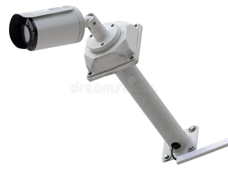 Spherical IP Security Camera on White Stock Photo - Image of street ...