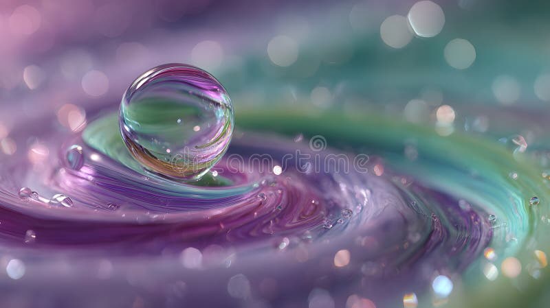 Spherical Lilac and Emerald Swirling Aether Vortex Stock Illustration ...
