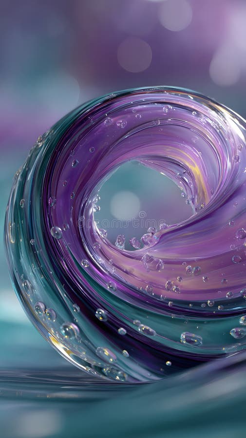 Spherical Lilac and Emerald Swirling Aether Vortex Stock Illustration ...