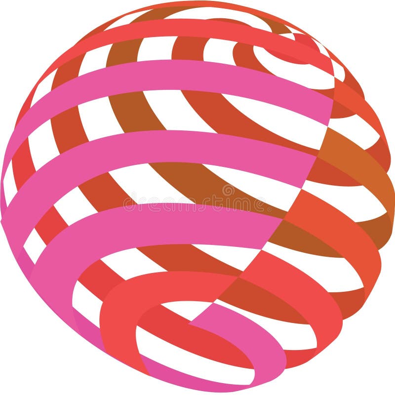 Spherical Logo Element Design. Vector Illustration Decorative Design ...