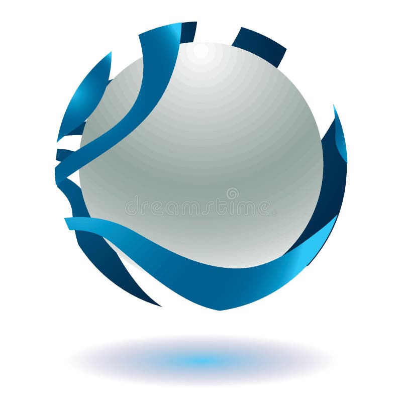 Spherical Logo Element Design. Vector Illustration Decorative Design ...