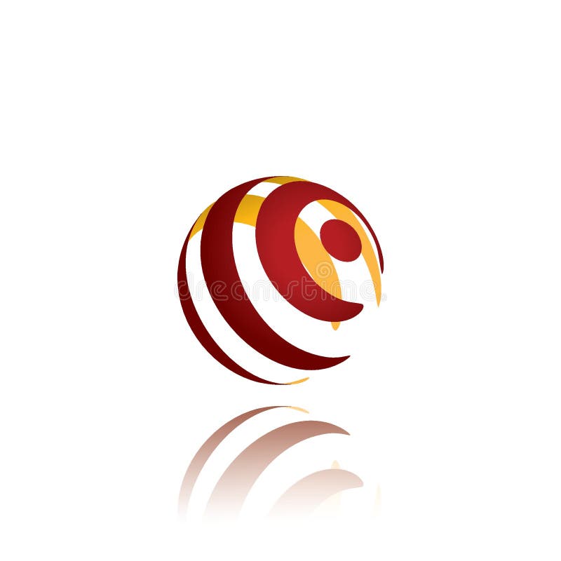 Spherical Logo Element Design. Vector Illustration Decorative Design ...