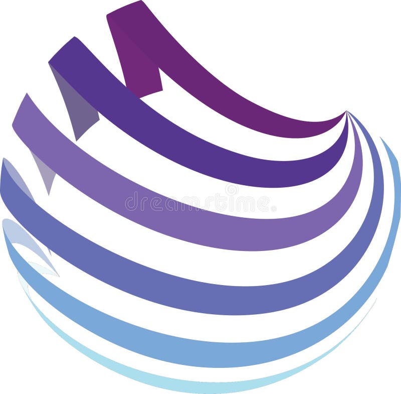 Spherical Logo Element Design. Vector Illustration Decorative Design ...