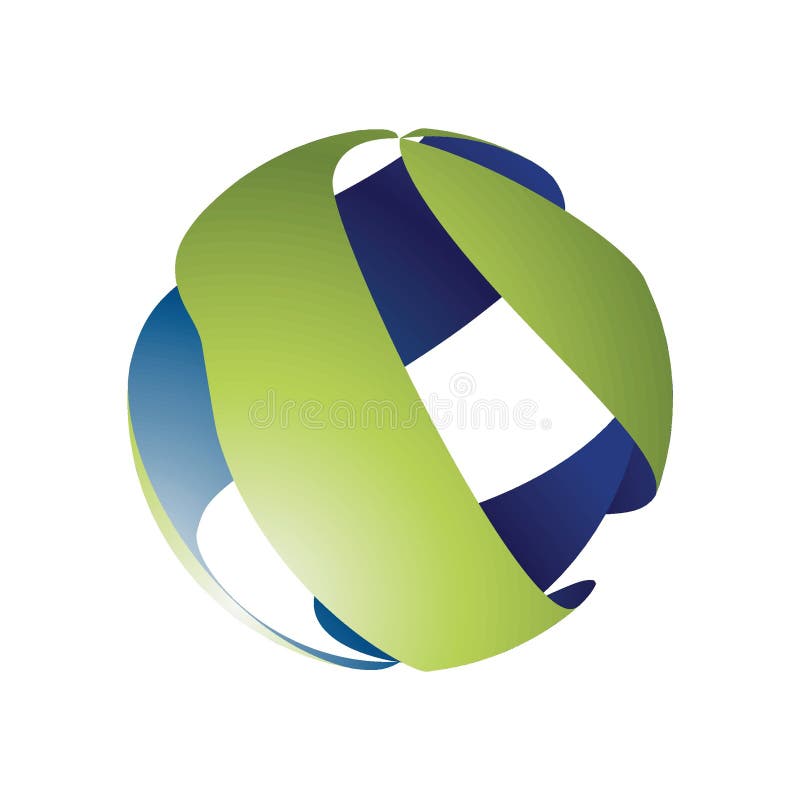 Spherical Logo Element Design. Vector Illustration Decorative Design ...