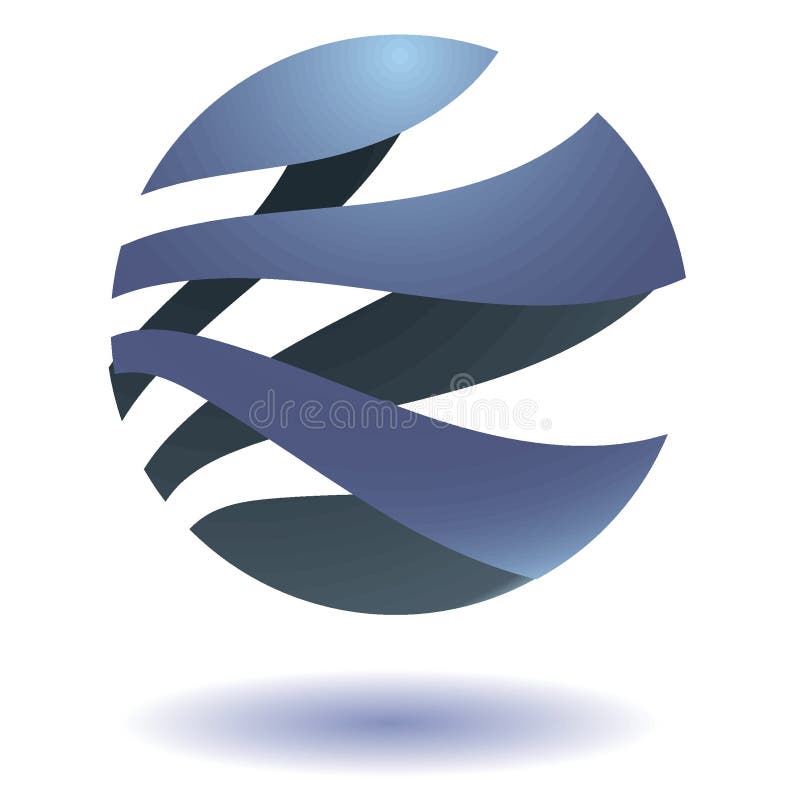 Spherical Logo Element Design. Vector Illustration Decorative Design ...