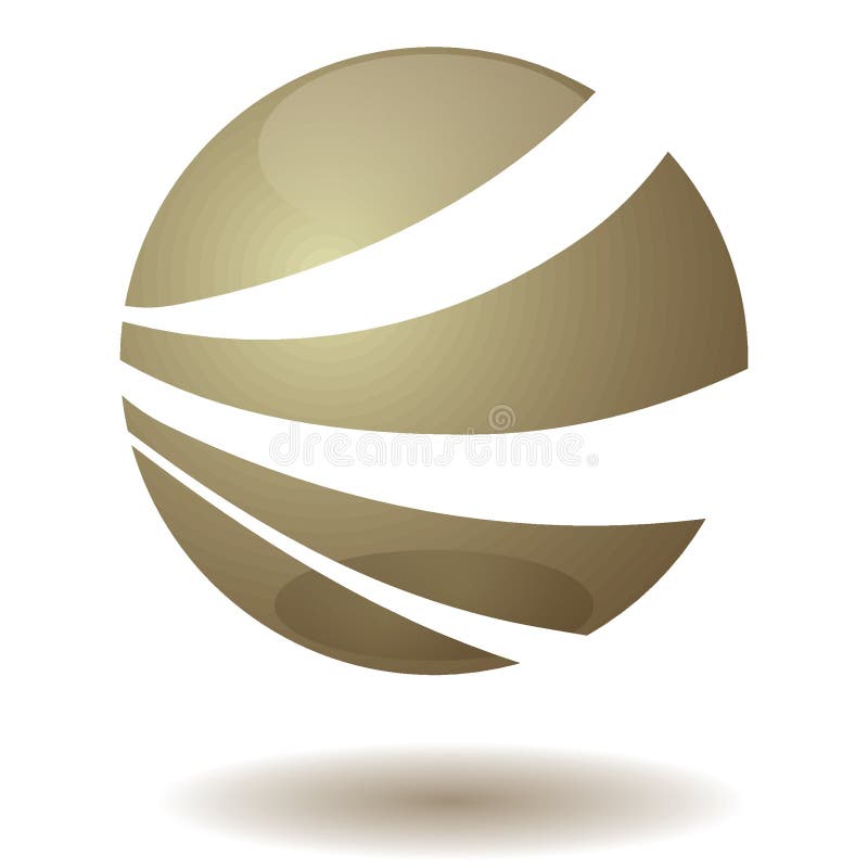 Spherical Logo Element Design. Vector Illustration Decorative Design ...