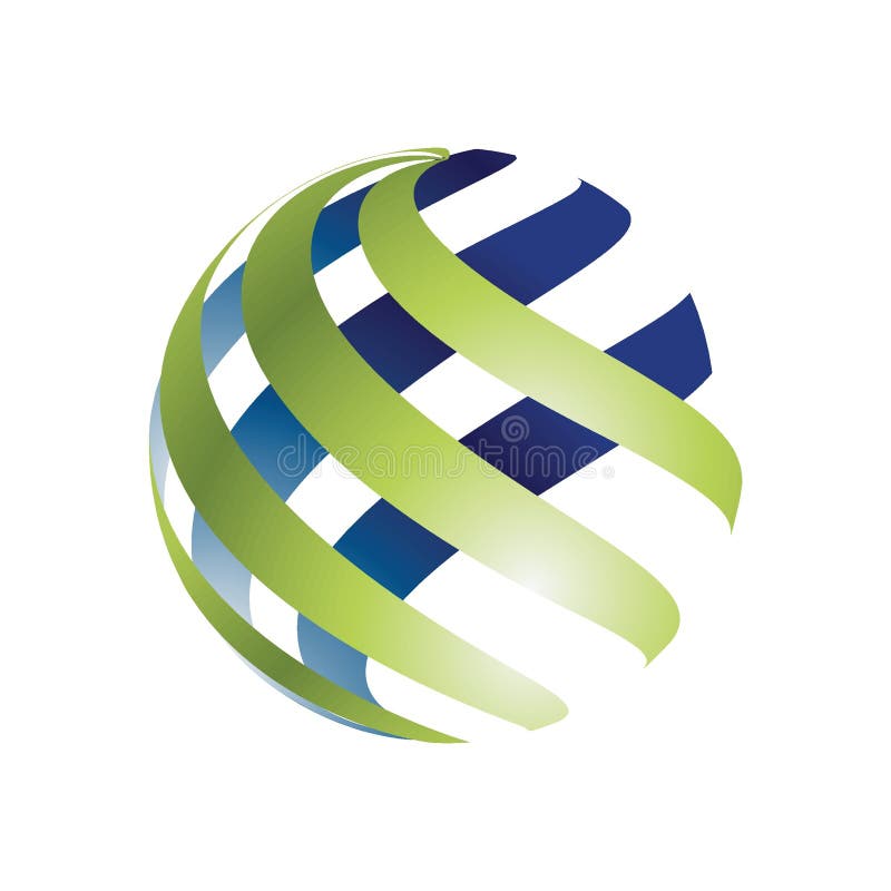 Spherical Logo Element Design. Vector Illustration Decorative Design ...