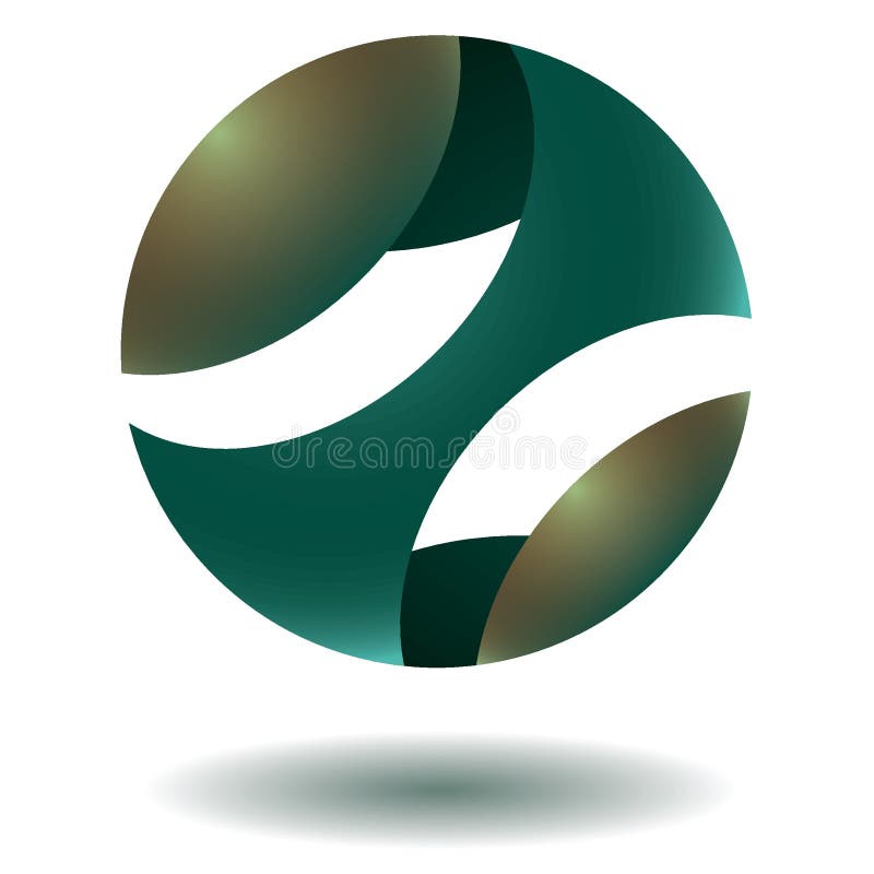 Spherical Logo Element Design. Vector Illustration Decorative Design ...