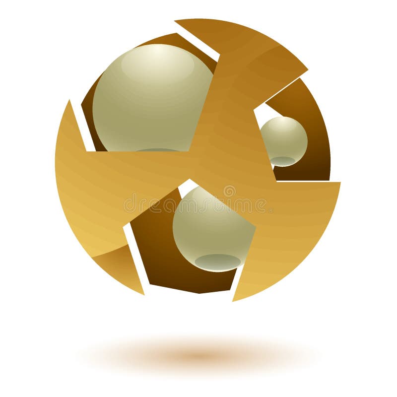 Spherical Logo Element Design. Vector Illustration Decorative Design ...