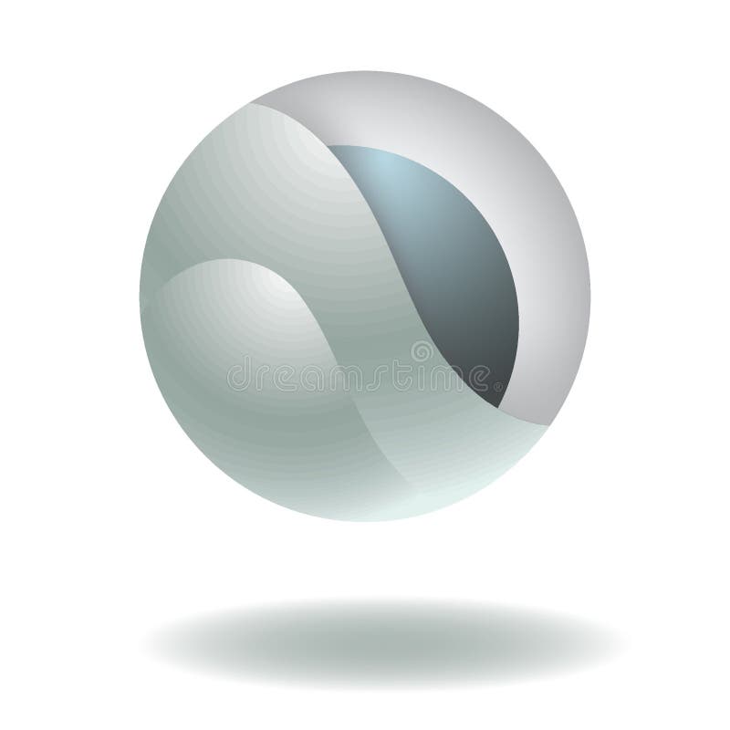 Spherical Logo Element Design. Vector Illustration Decorative Design ...