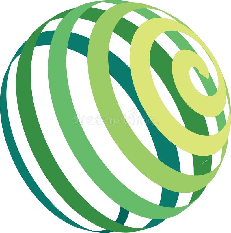 Spherical Logo Element Design. Vector Illustration Decorative Design ...