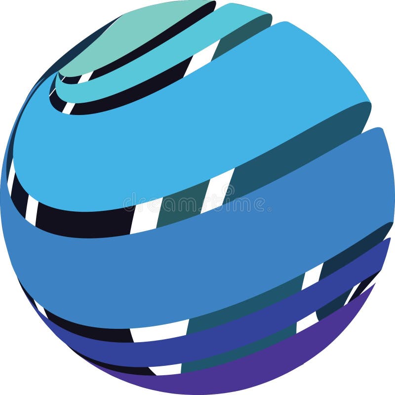 Spherical Logo Element Design. Vector Illustration Decorative Design ...