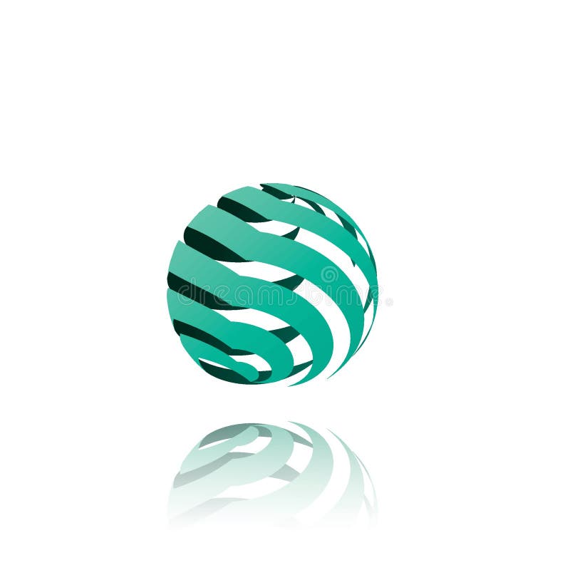 Spherical Logo Element Design. Vector Illustration Decorative Design ...