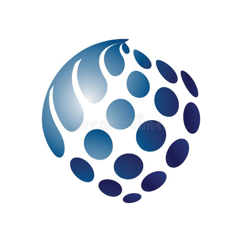 Spherical Logo Element Design. Vector Illustration Decorative Design ...