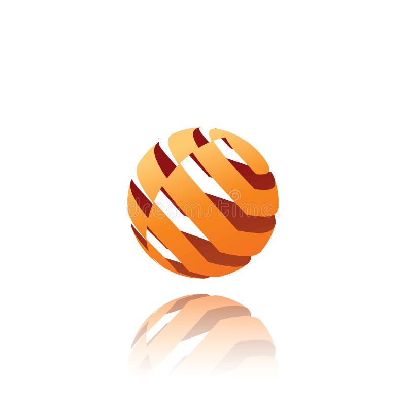 Spherical Logo Element Design. Vector Illustration Decorative Design ...