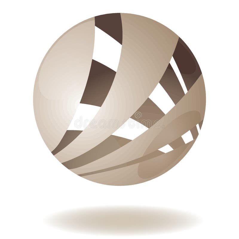 Spherical Logo Element Design. Vector Illustration Decorative Design ...