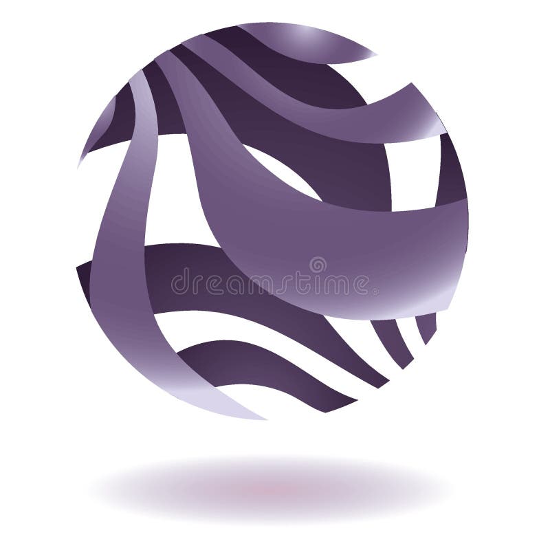 Spherical Logo Element Design. Vector Illustration Decorative Design ...