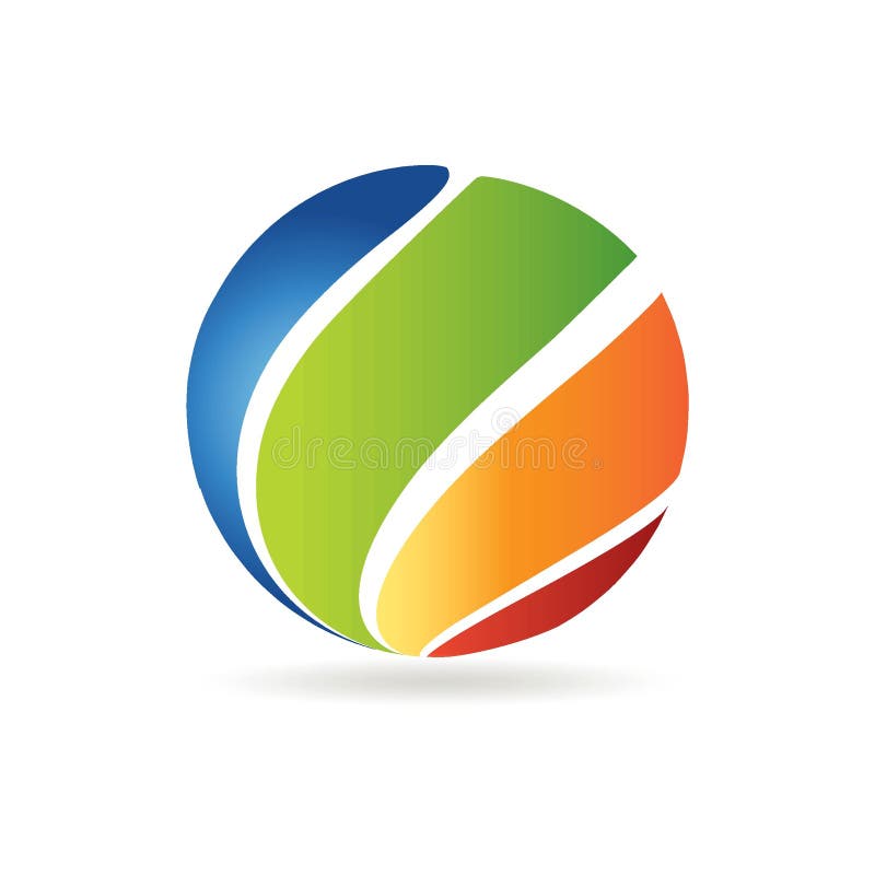 Spherical Logo Element Design. Vector Illustration Decorative Design ...