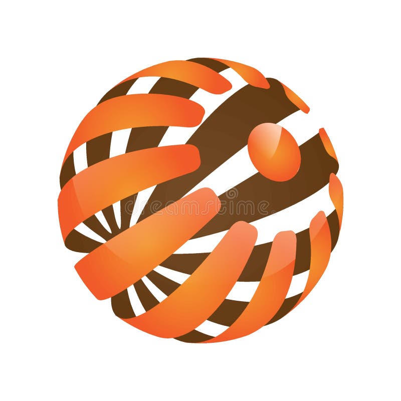 Spherical Logo Element Design. Vector Illustration Decorative Design ...