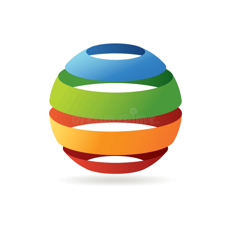 Spherical Logo Element Design. Vector Illustration Decorative Design ...