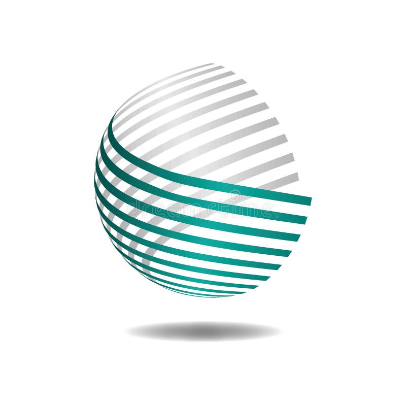 Spherical Logo Element Design. Vector Illustration Decorative Design ...