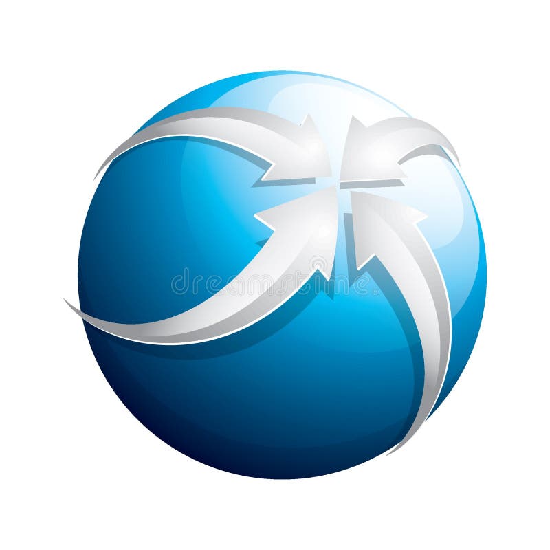 Spherical Logo Element Design. Vector Illustration Decorative Design ...