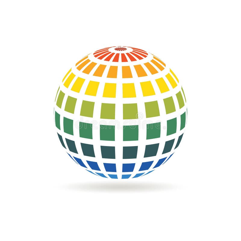 Spherical Logo Element Design. Vector Illustration Decorative Design ...