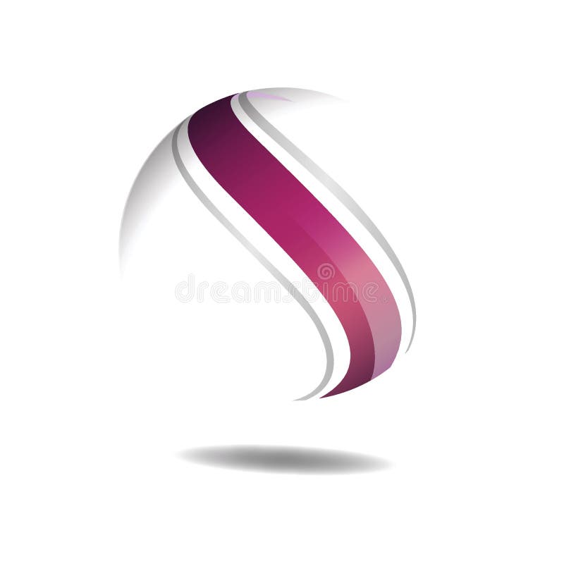 Spherical Logo Element Design. Vector Illustration Decorative Design ...