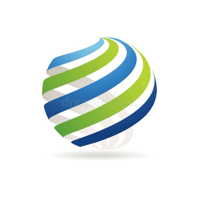 Spherical Logo Element Design. Vector Illustration Decorative Design ...