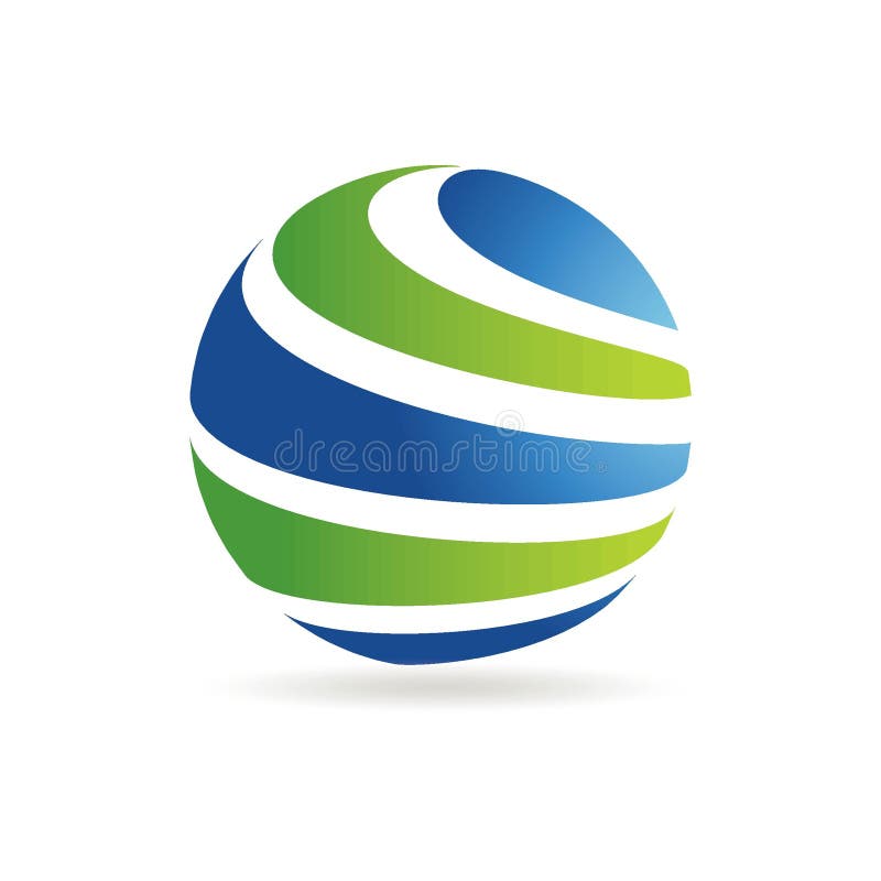 Spherical Logo Element Design. Vector Illustration Decorative Design ...