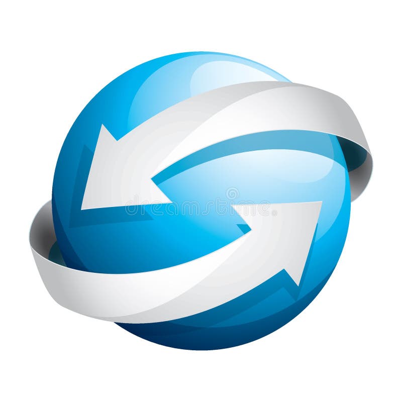 Spherical Logo Element Design. Vector Illustration Decorative Design ...