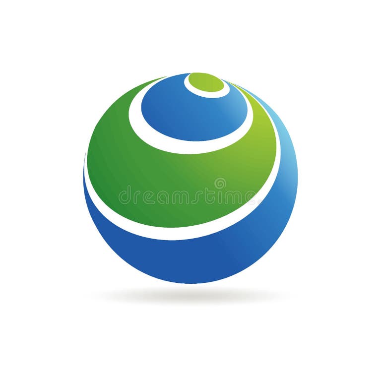 Spherical Logo Element Design. Vector Illustration Decorative Design ...
